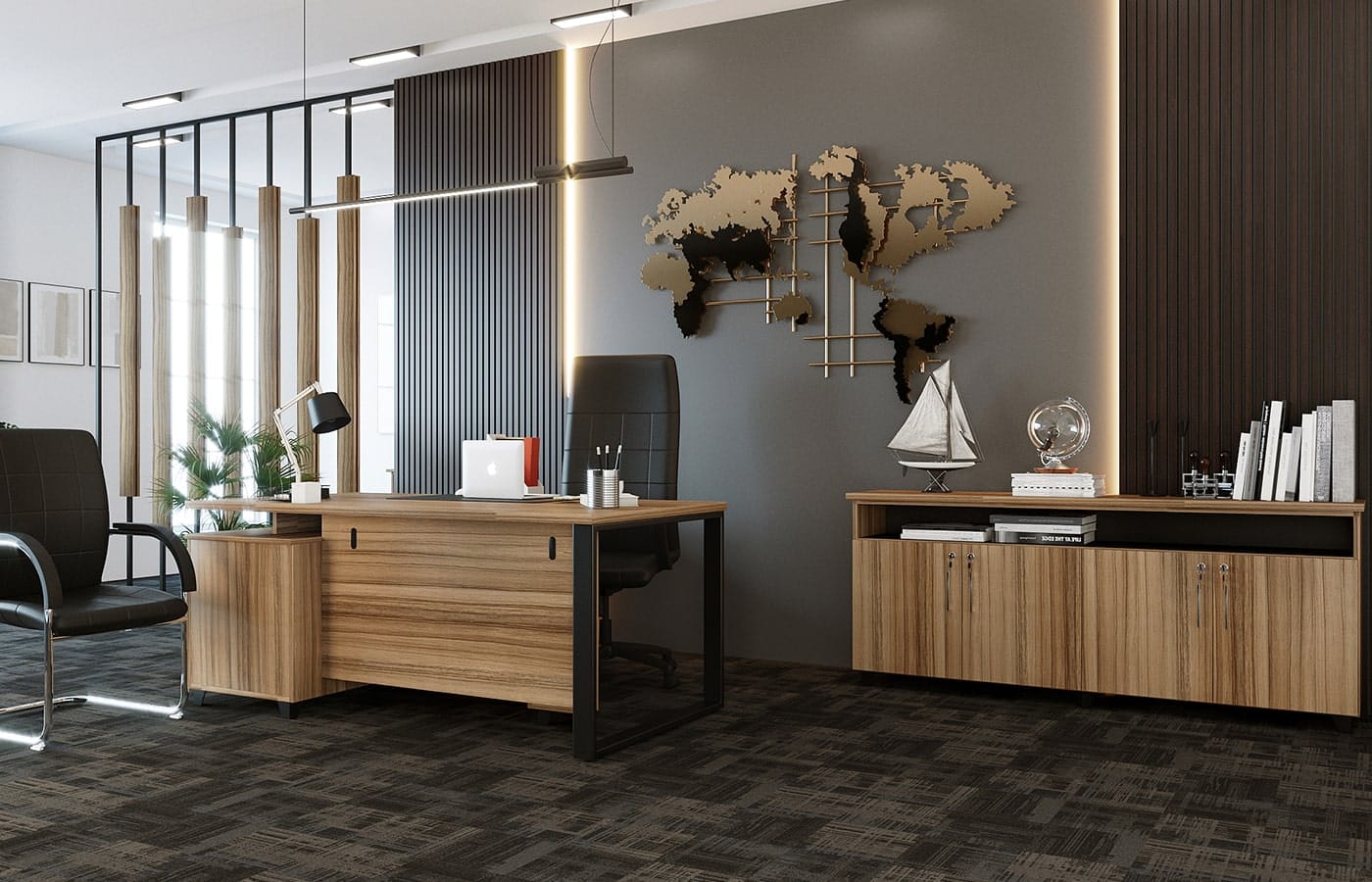 Dynamic Executive Table With Side Rack | AD-BY-U