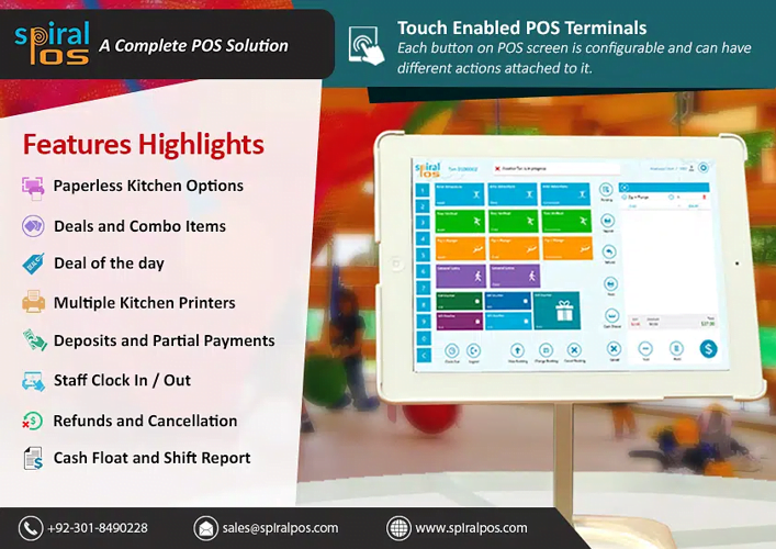 Restaurant POS, Fast Food, Cafe POS Software-Spiral POS - AD-BY-U